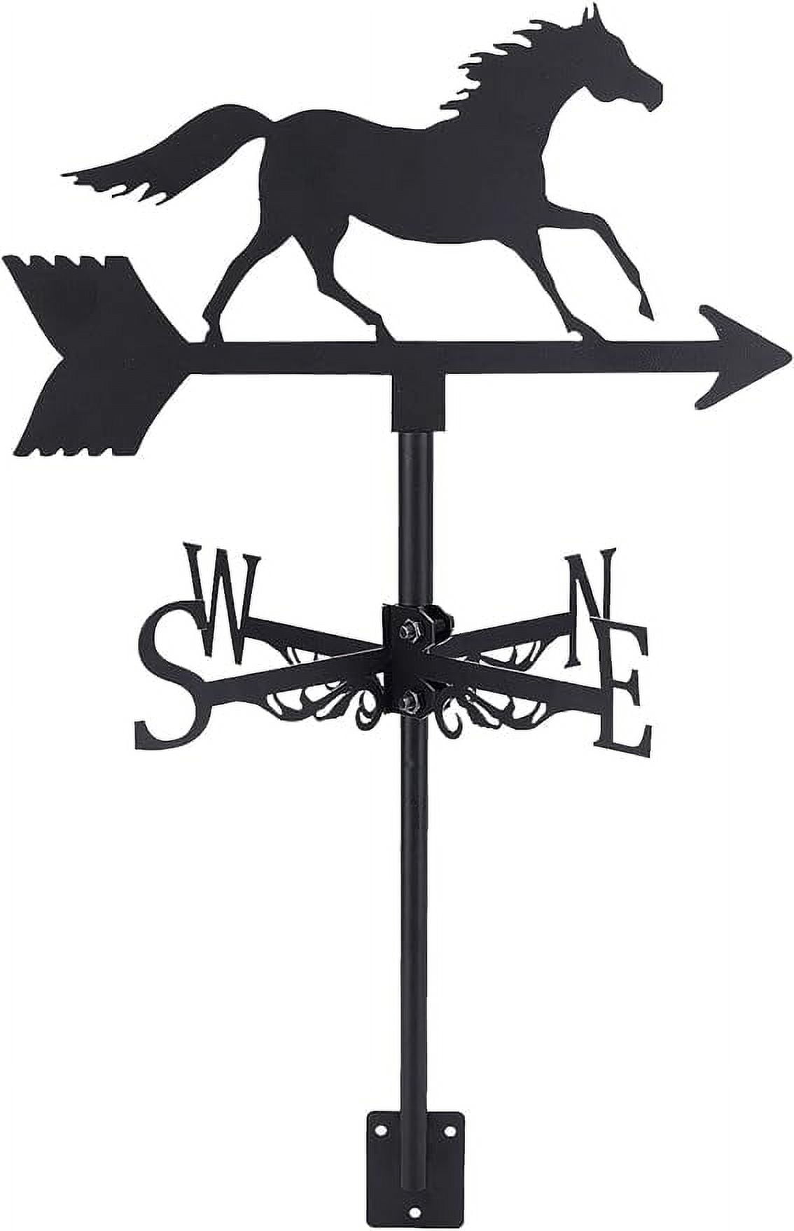 1PCS Weathercock Galloping Horse Ornament Wind Vane Weathervanes Metal ...