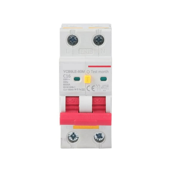 1PCS YCB9LE-80M 2P 230V RCBO Residual Current Circuit Breaker With Over ...