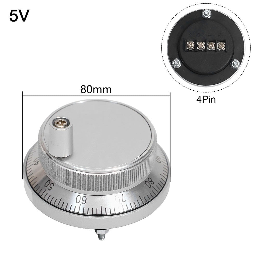 1PCS for CNC Pulser Handwheel 80mm 5V 4Pin/6Pin Manual Pulse Generator ...