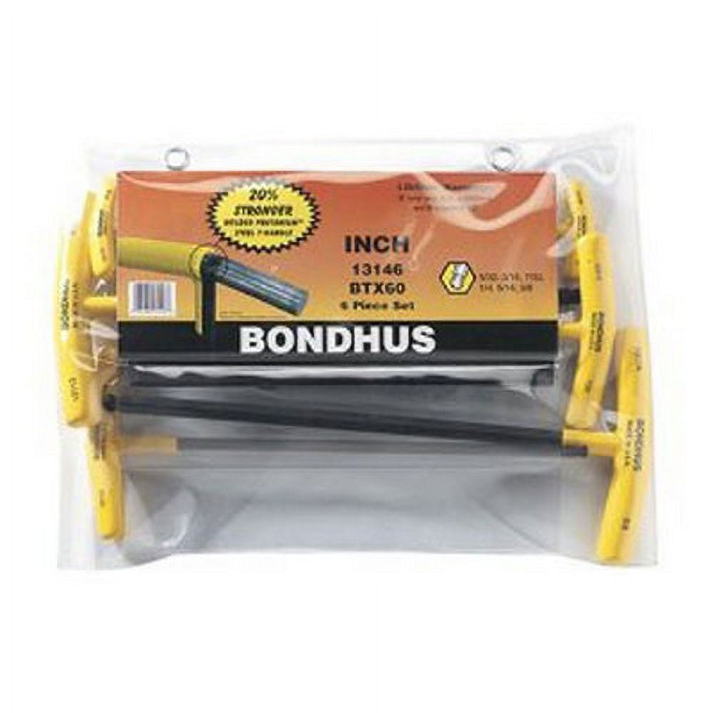 1PK Bondhus 13146 6pc Set Balldriver T-Handles 5/32-3/8" - Walmart.com