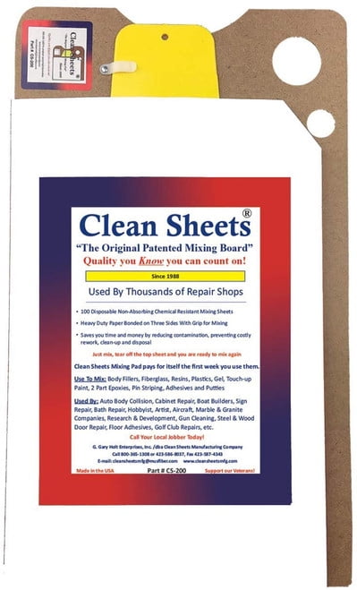 1PK Clean Sheets Mixing Pad Kit 12Ó X 20Ó With 6 Boards and 100 Sheets ...