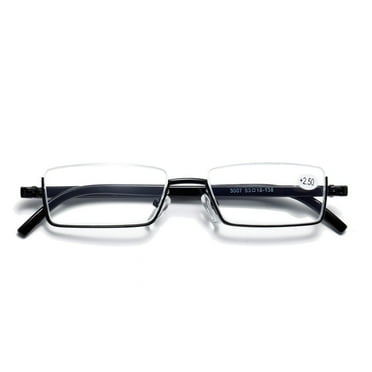 2 PK Mens Reading Glasses Readers - Rectangular Half-Frame ...