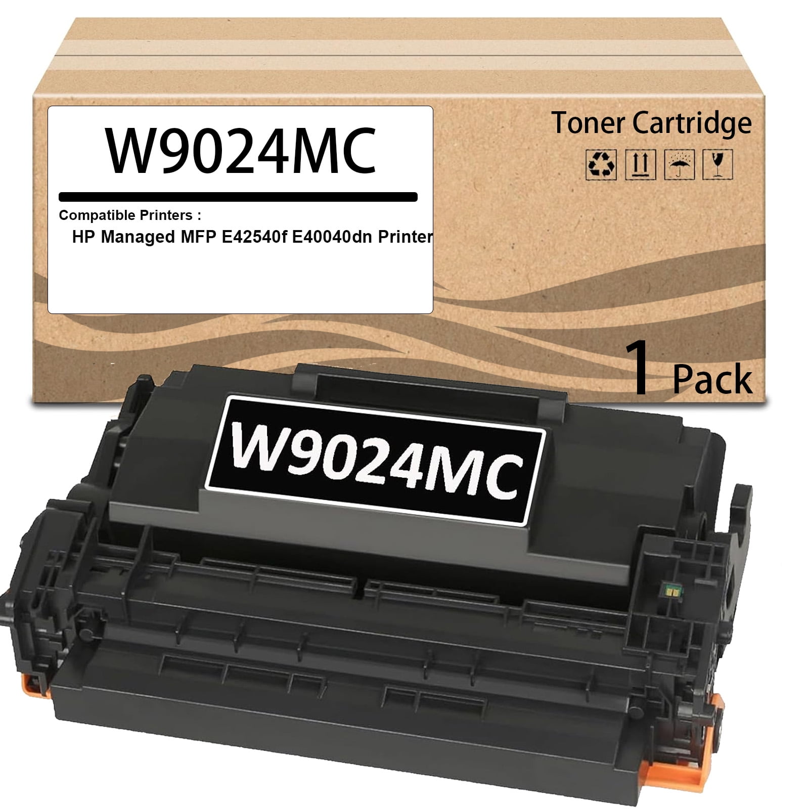 1PK W9024MC Black Toner Cartridge Works for Managed E40040dn MFP ...