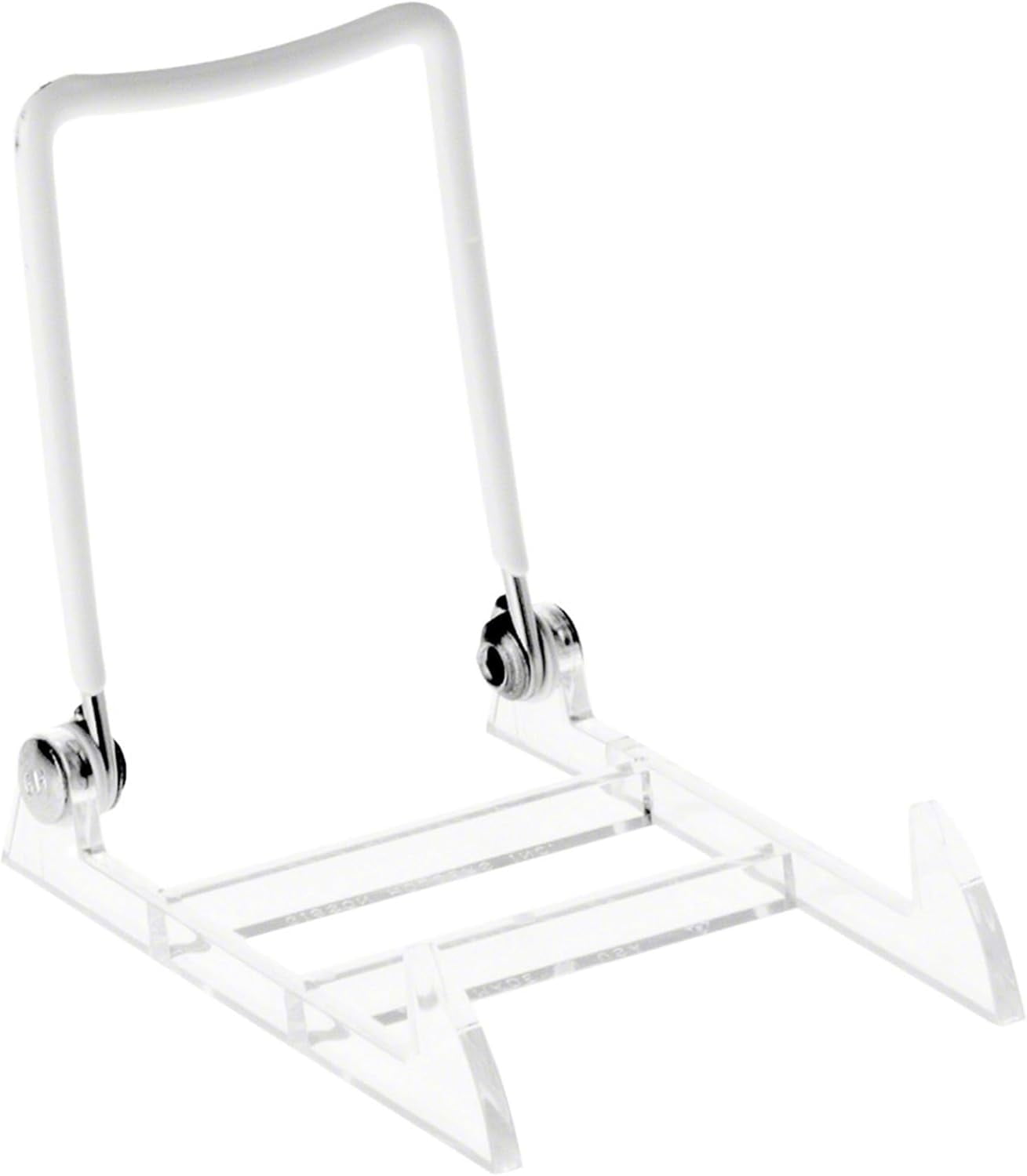 1PL Adjustable White Wire and Clear Acrylic Display Easel, 2.75" W x 3. ...