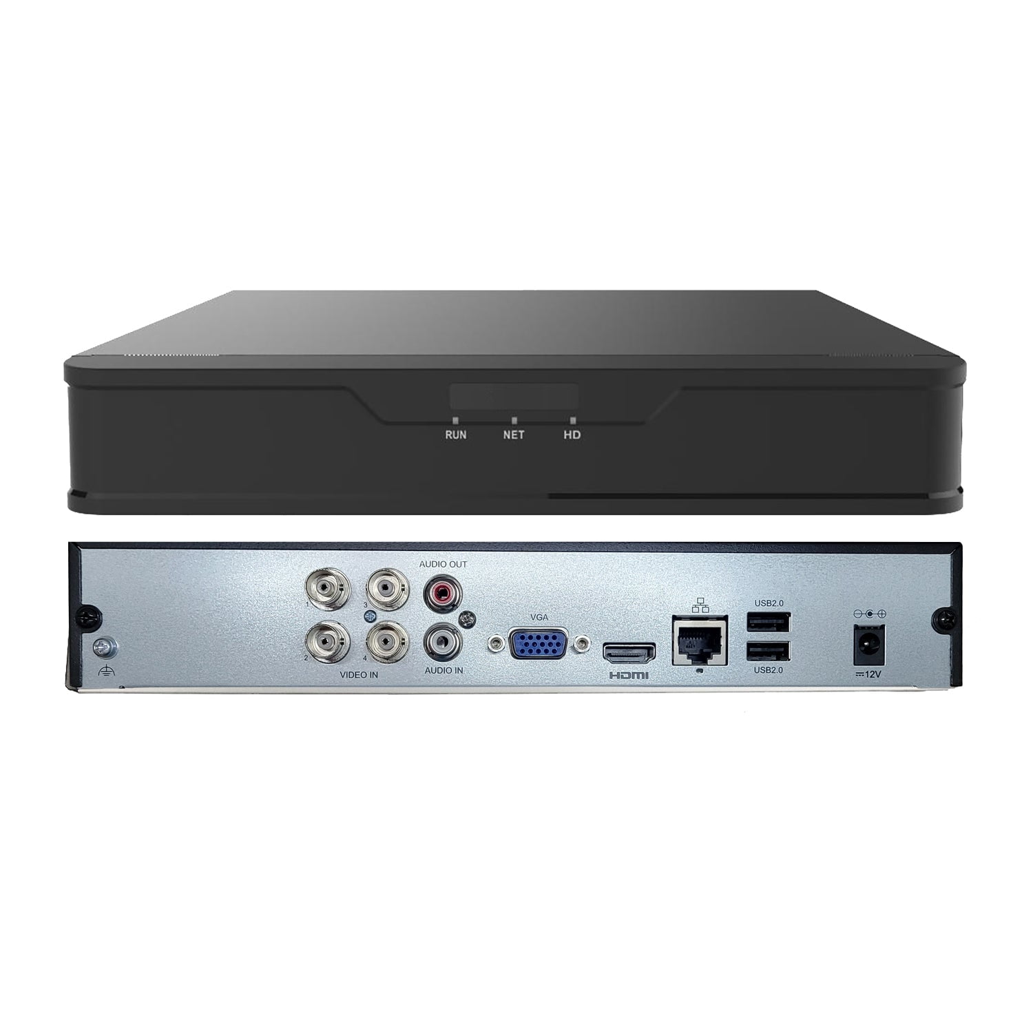 [1PV-NVR04U] 4CH Security System Hybrid HD H.265+/H.264 5in1 NVR, HD ...