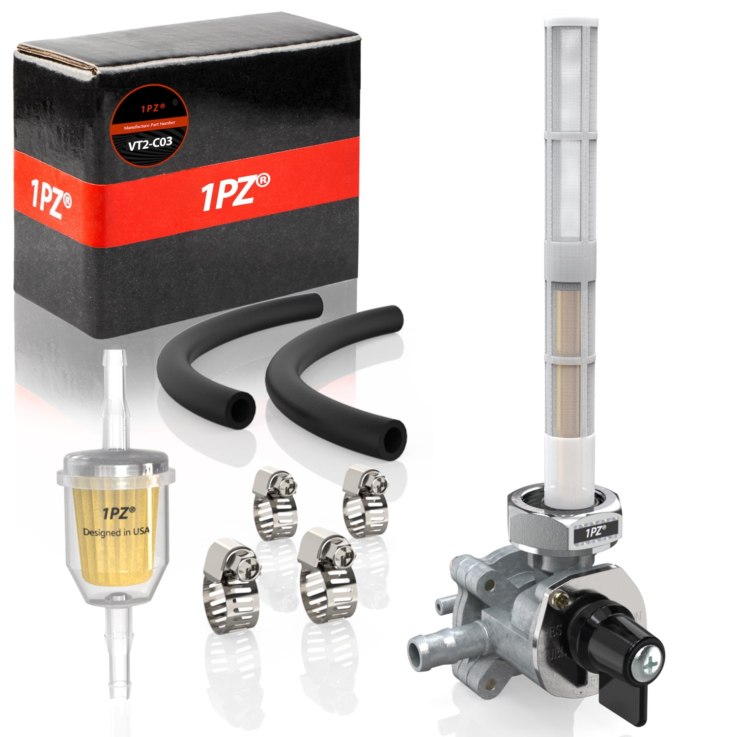 1PZ CZ0-248 Fuel Valve Petcock & Gas Filter For Honda VTX1300C VTX1300S ...