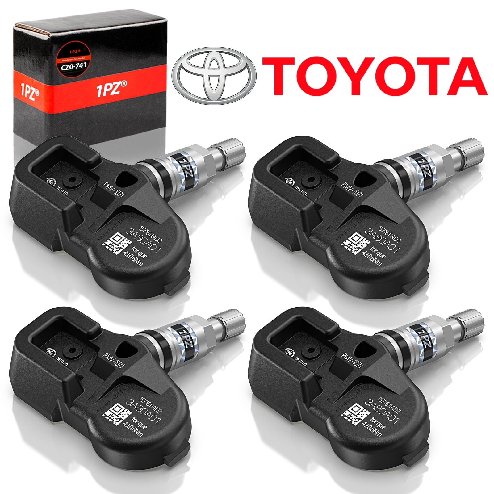 1PZ For 4PCS TPMS Genuine Tire Pressure Sensor 42607-33021 OEM PMV-107J ...