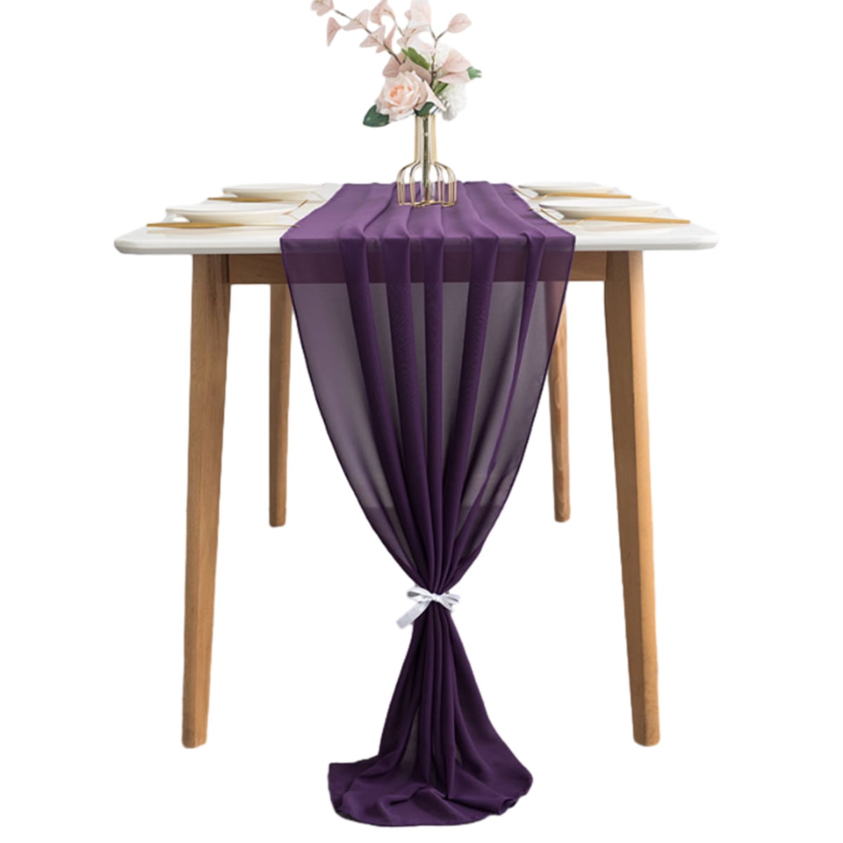 1Pack 10ft Table Runner 29x120 Inch Sheer Romantic Table Runner for ...