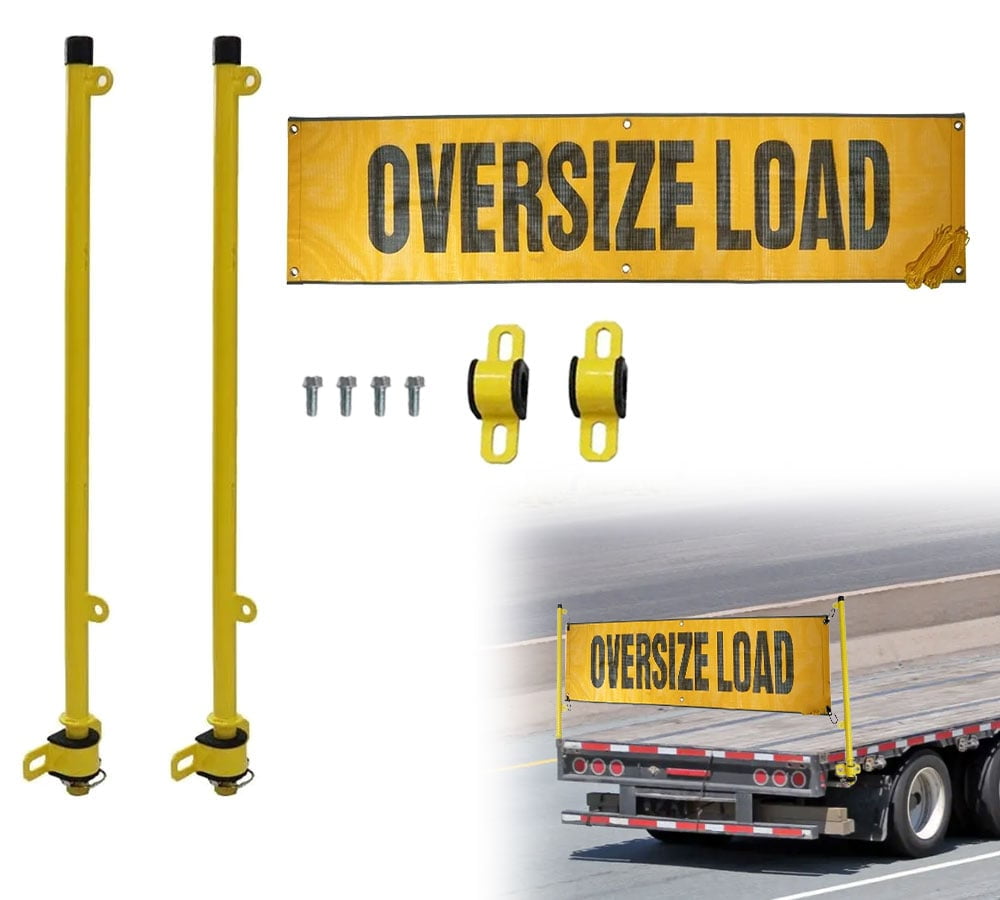 1Pack 18"x84" Reflective Mesh Wide Oversize Load Sign with Grommets ...