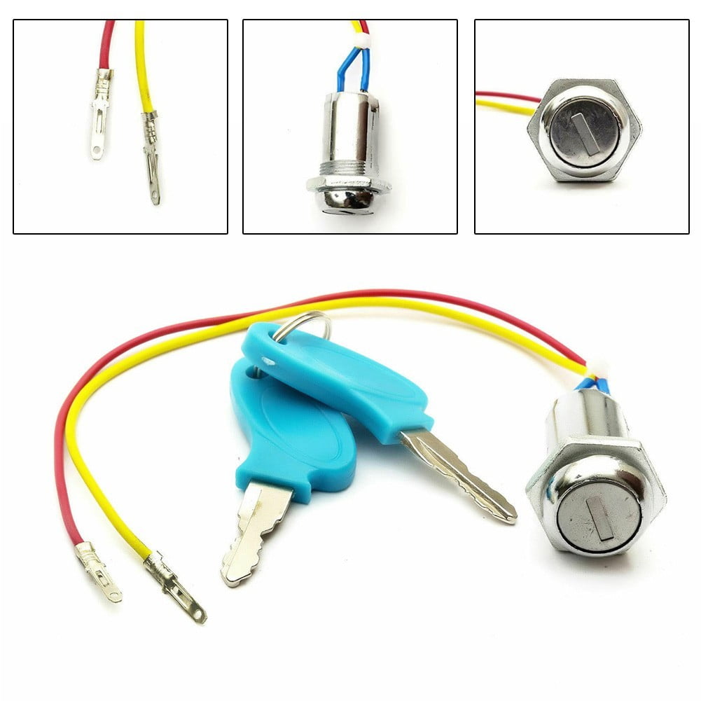 1Pack 2 Wires Ignition Switch Key Starter Switch with 2 Keys On-Off for ...