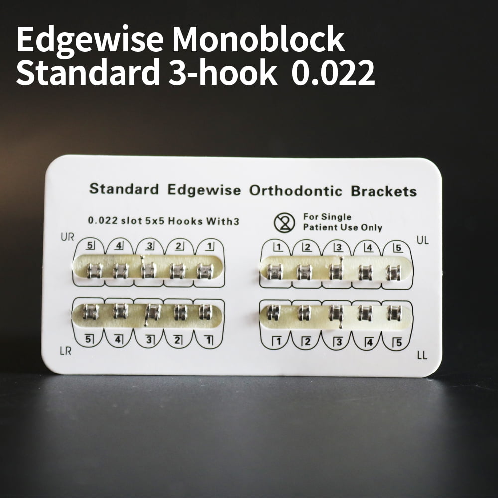 1Pack 20Pcs Edgewise 022 Orthodontic Brace Bracket 0Hook/3Hook/345Hooks ...