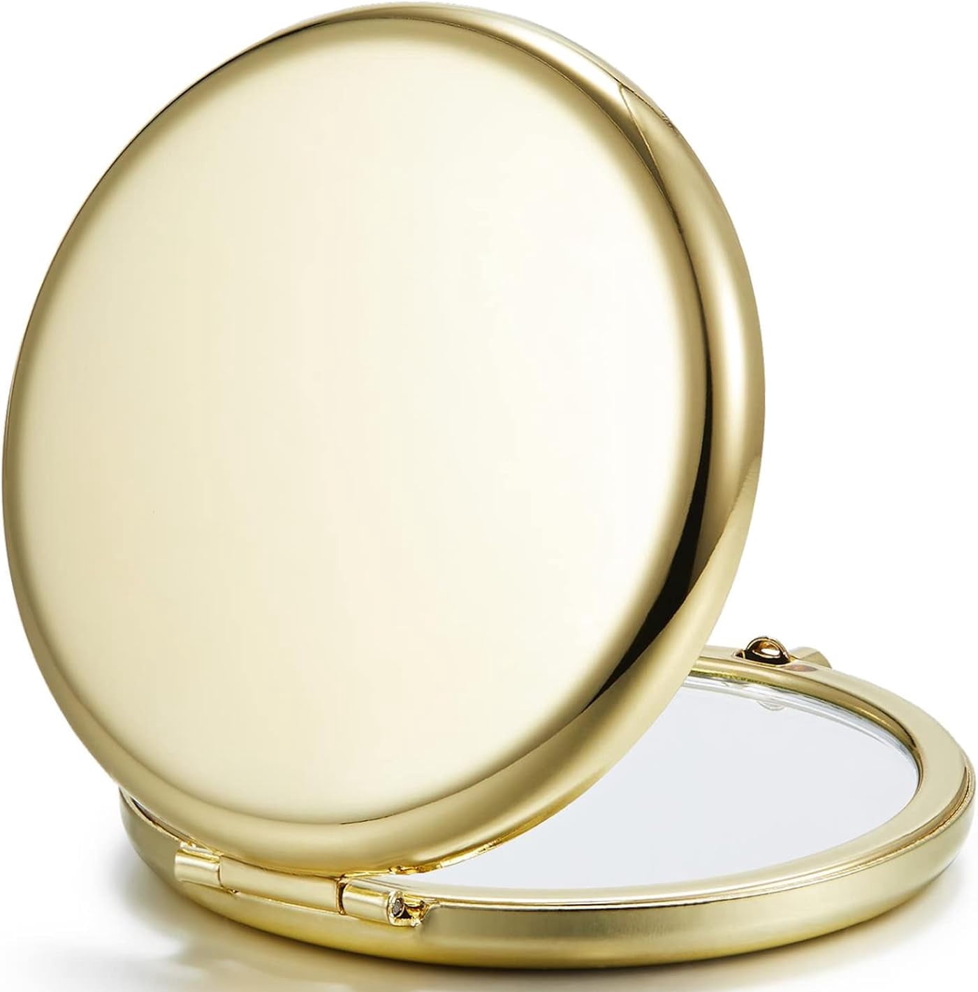 1Pack/ 2Pack Luxury Metal Shell Compact Cosmetic Mirror for Purse ...
