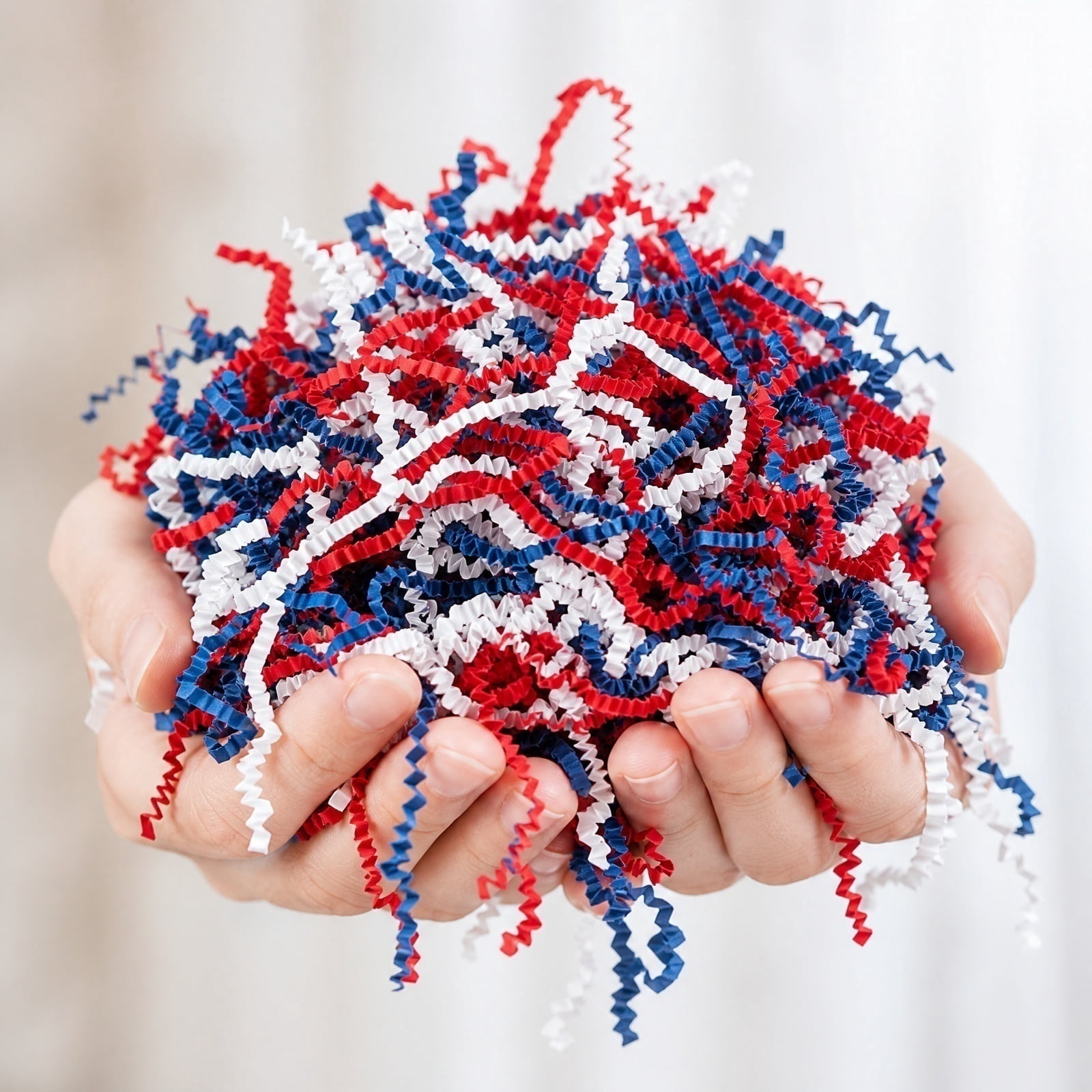 1Pack 4th of July Crinkle Shredded Paper, 18oz Patriotic Gift Basket ...