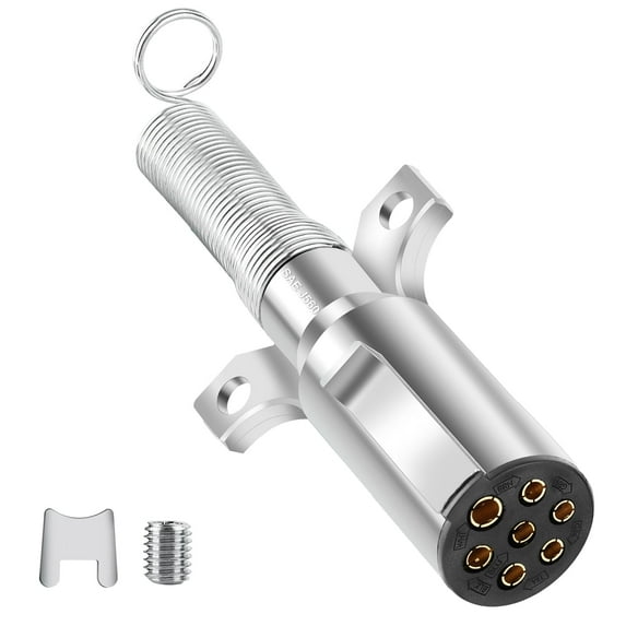 1Pack 7 Way Round Trailer Connector for Trailers, Semi Truck Tractors,7 ...