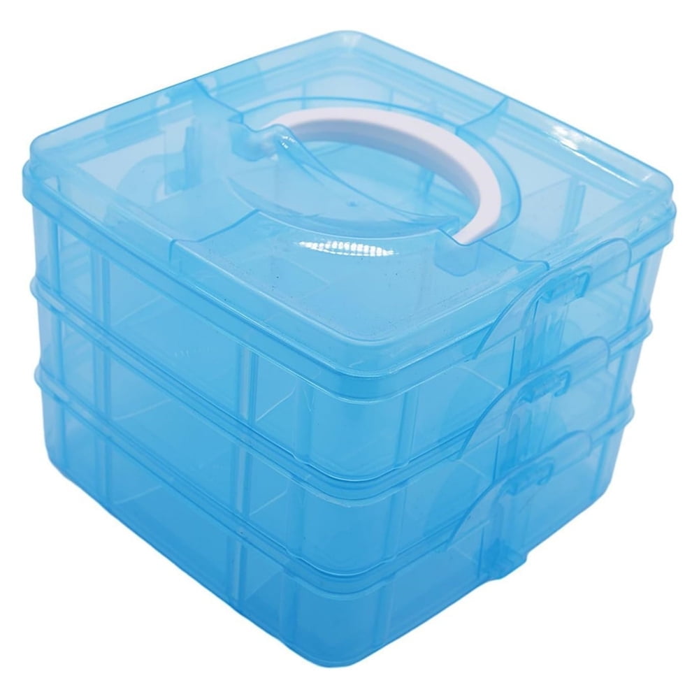1Pack Adjustable Compartment Slot Crafts Storage Organizer,3 Tier ...