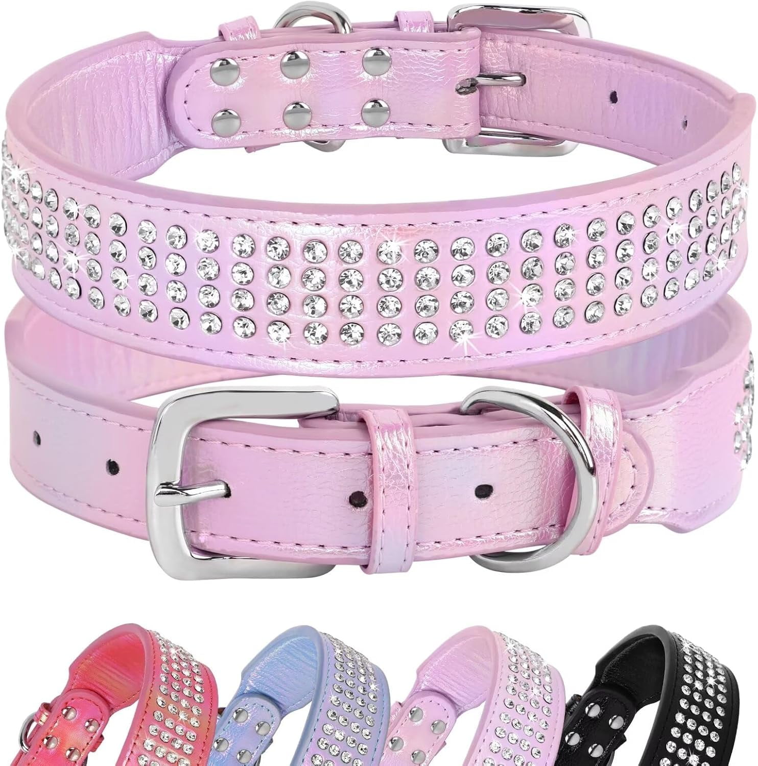 1Pack Beirui Bling Rhinestone Dog Collar with Studded Diamonds for ...