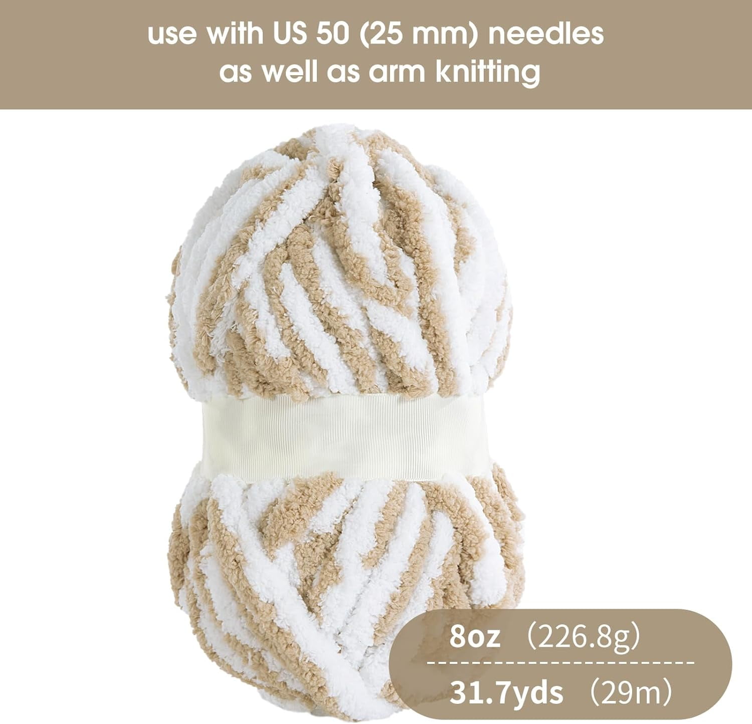 1Pack Chunky Chenille Yarn for Hand Knitting,Bulky Large Fulffy Yarn ...