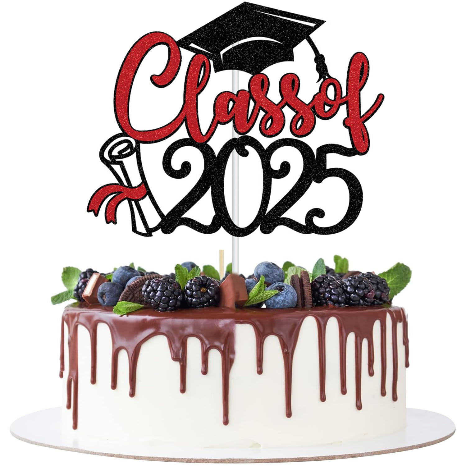 1Pack Class of 2025 MMF7 Cake Topper Glitter Diploma Graduation Cap ...