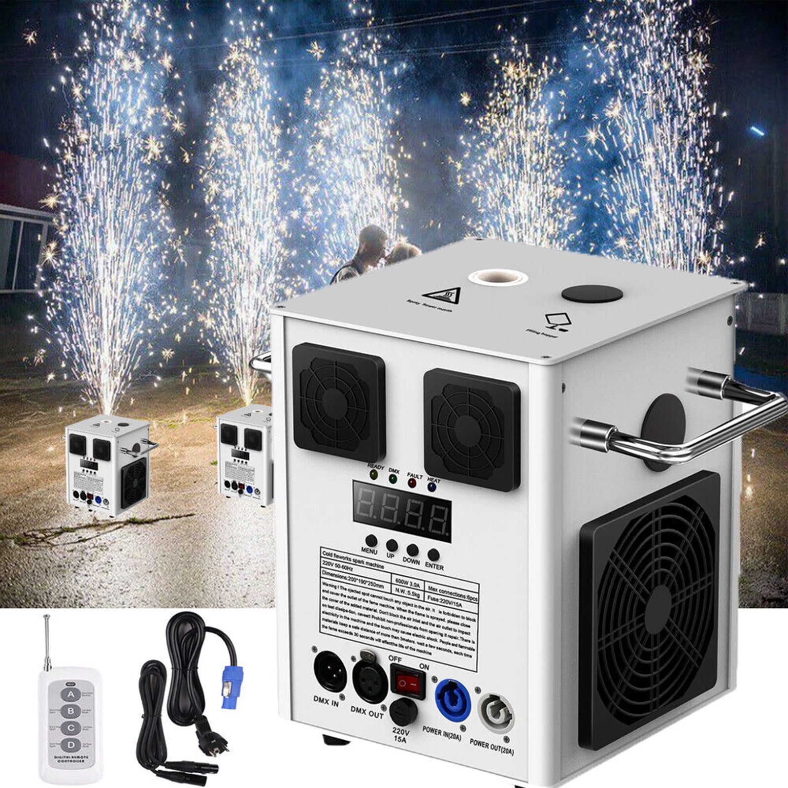 1Pack Cold Spark Machine DMX Firework Machine 3-16ft Adjustable for ...