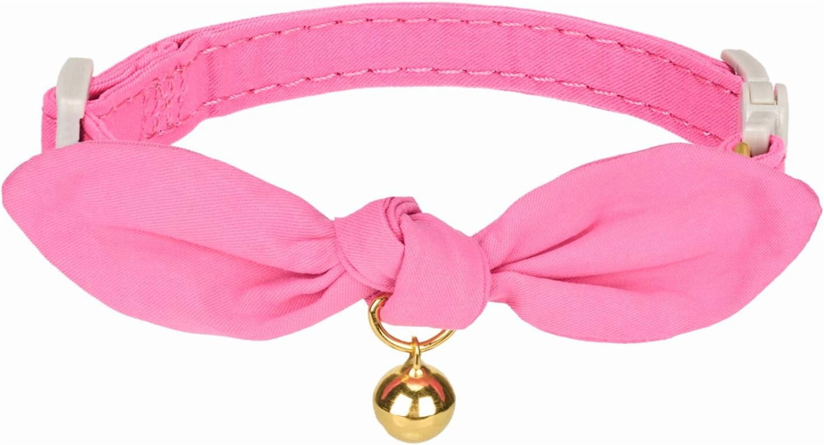 1Pack Cotton Breakaway Cat Collar with Bowtie and Bell, Adjustable Cute ...