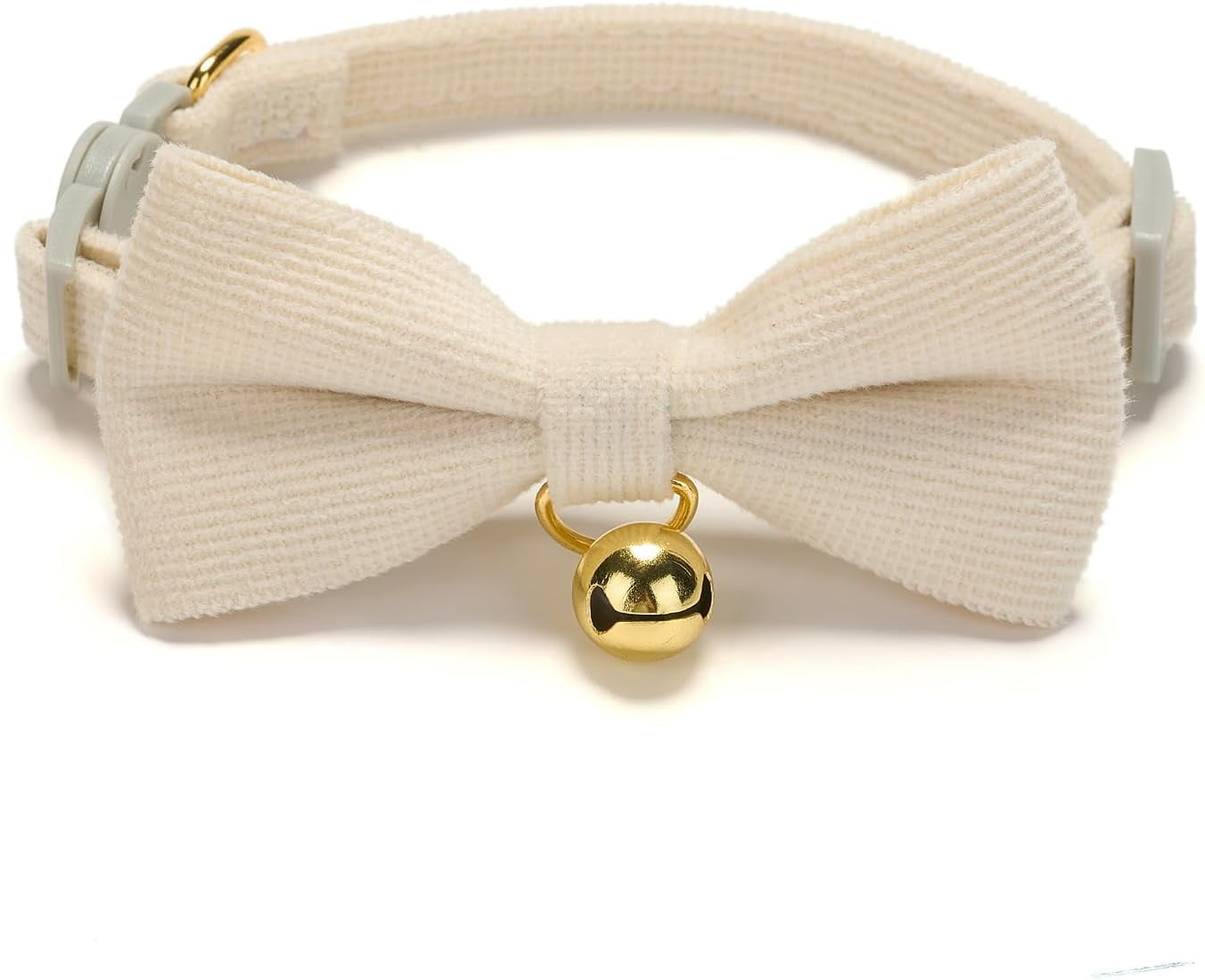 1Pack Cotton Breakaway Cat Collar with Bowtie and Bell, Adjustable Cute ...