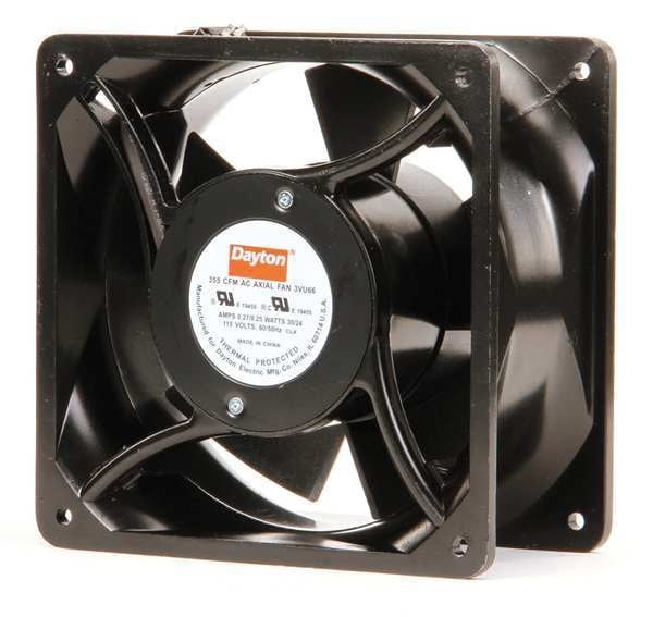 1Pack Dayton 3VU66 Standard Square Axial Fan, Square, 115V AC, 1 Phase ...
