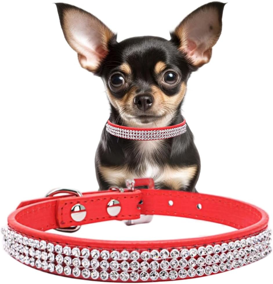 1Pack Diamond Dog Collars for Small Dogs, Fancy Rhinestone Cat Collar ...