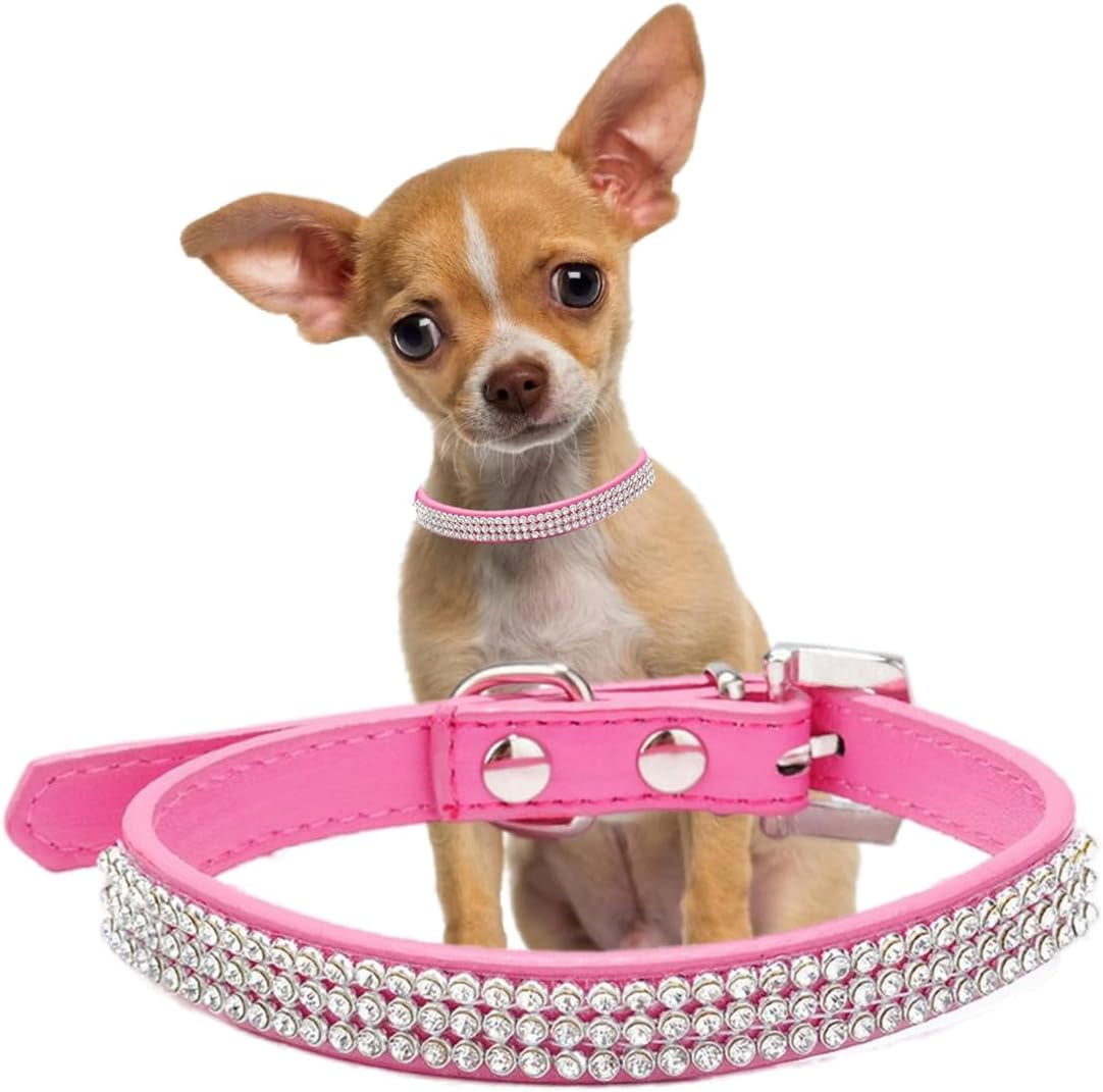1Pack Diamond Dog Collars for Small Dogs, Fancy Rhinestone Cat Collar ...
