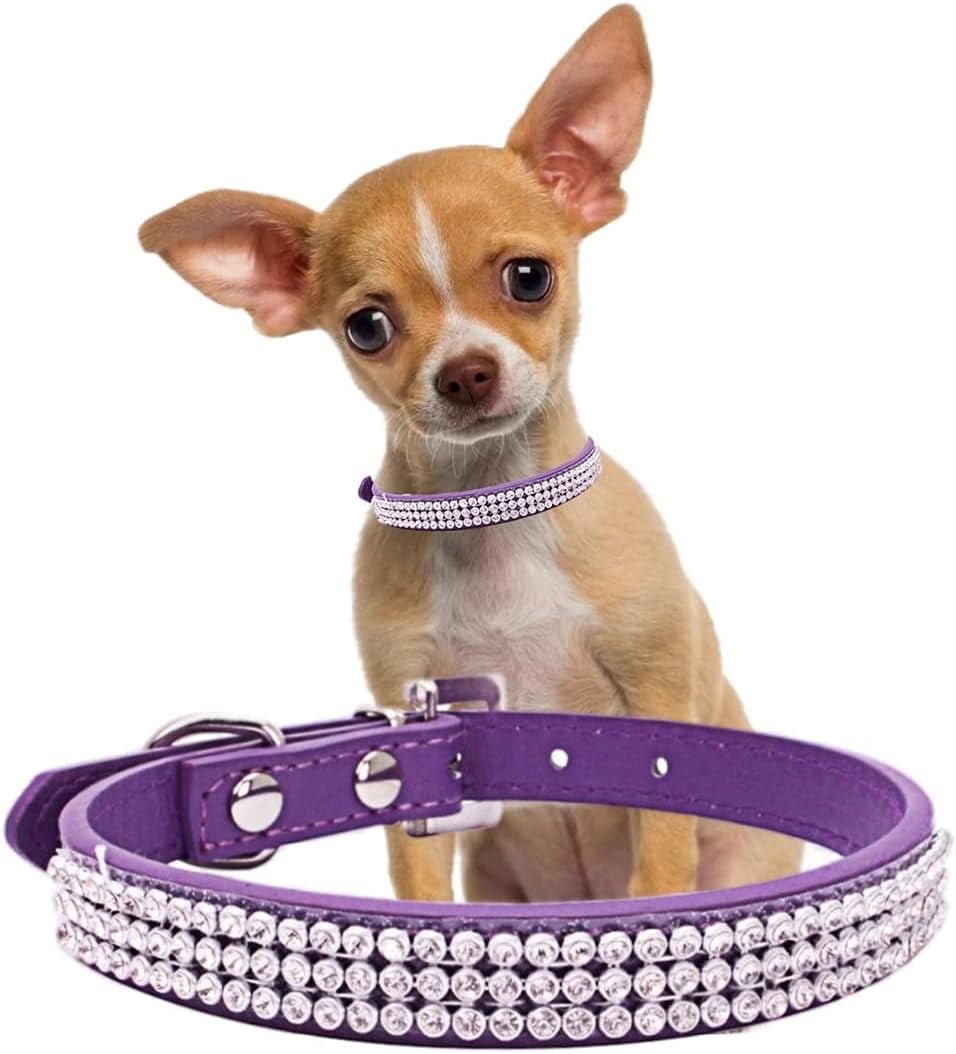 1Pack Diamond Dog Collars for Small Dogs, Fancy Rhinestone Cat Collar ...