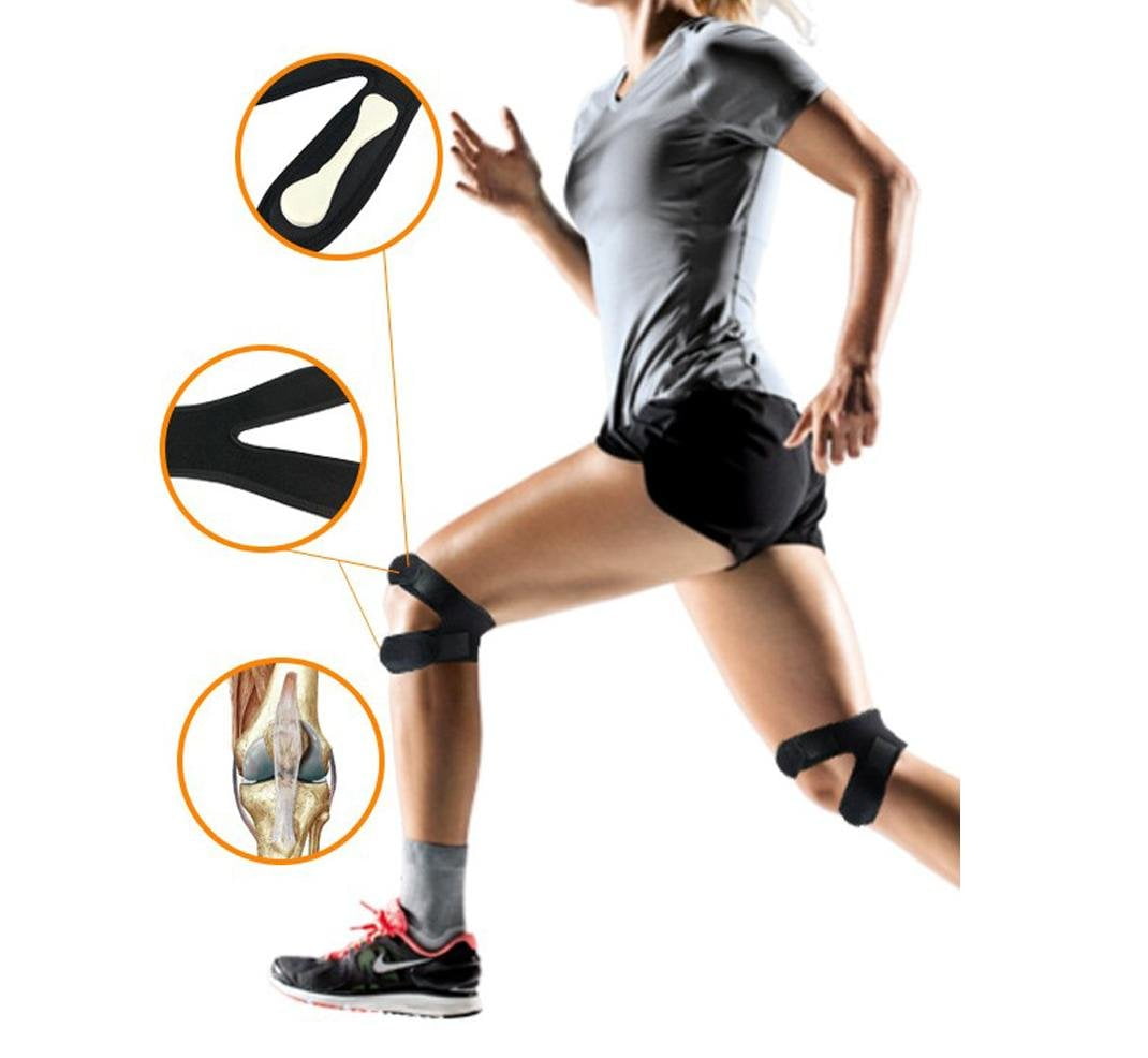 1Pack Double Patella Knee Strap ,Knee Brace Support ,Silicone Insert ...