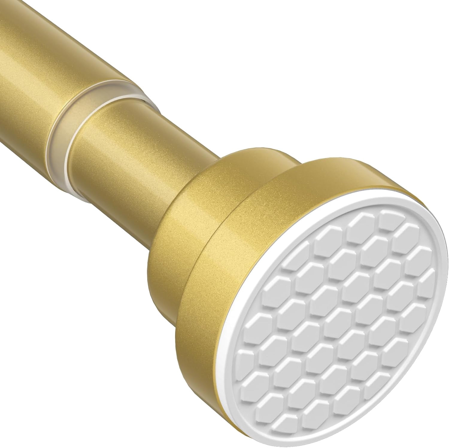 1Pack Gold Spring Tension Curtain Rod 45-78 Inches, 7/8