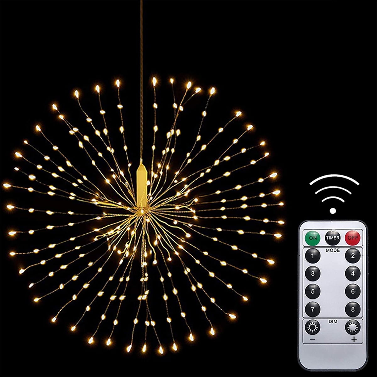 LED Hanging Firework Lights, Battery Operated, Waterproof, Decorative ...