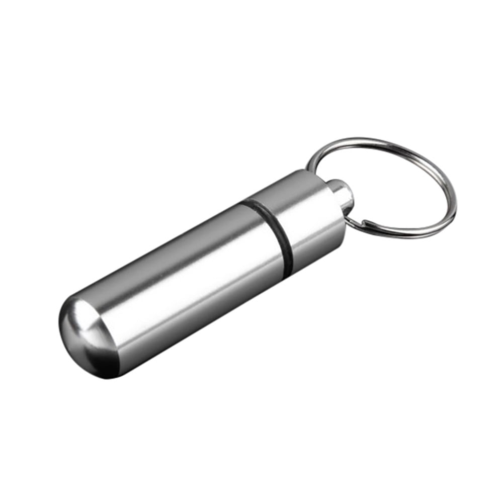 1Pack Keychain Pill Holder, Premium Aluminum Alloy Pill Box 7 Day ...