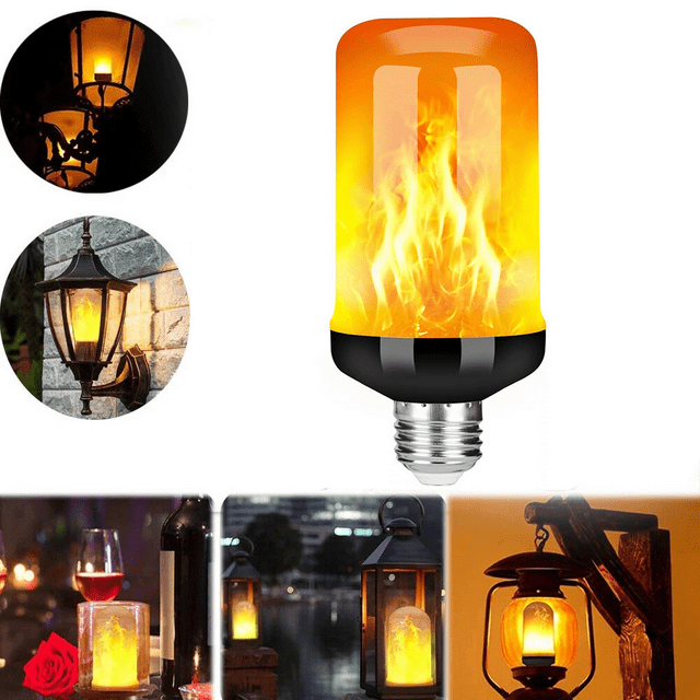 1Pack LED Flame Effect Fire Light Bulb E26 Simulated Nature Flicker ...