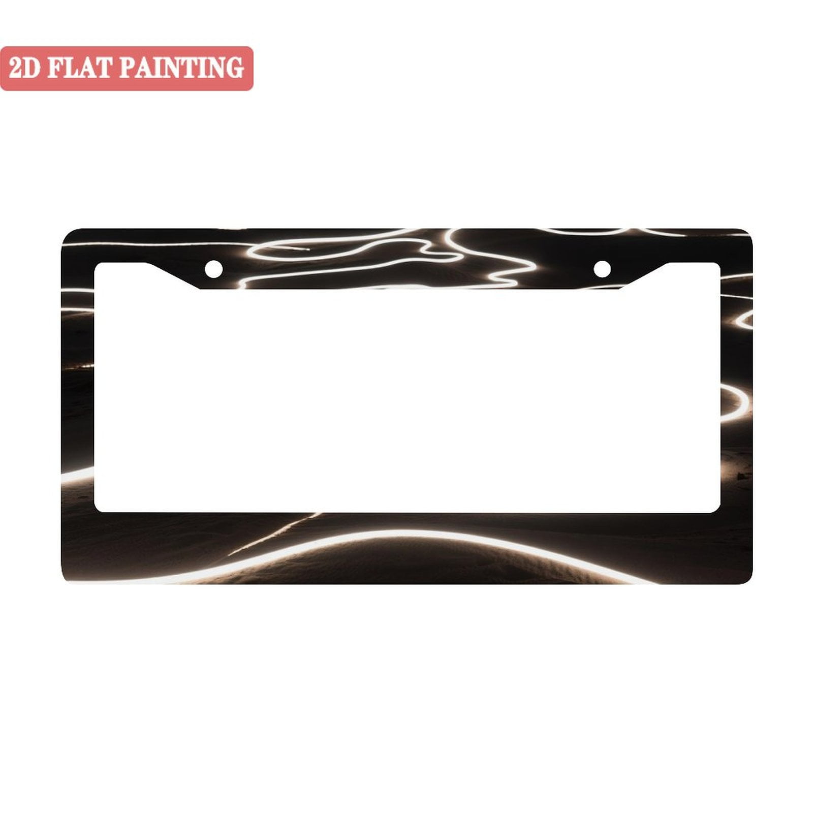 1Pack License Plate Frames with Night Light Trails Desert Landscape ...