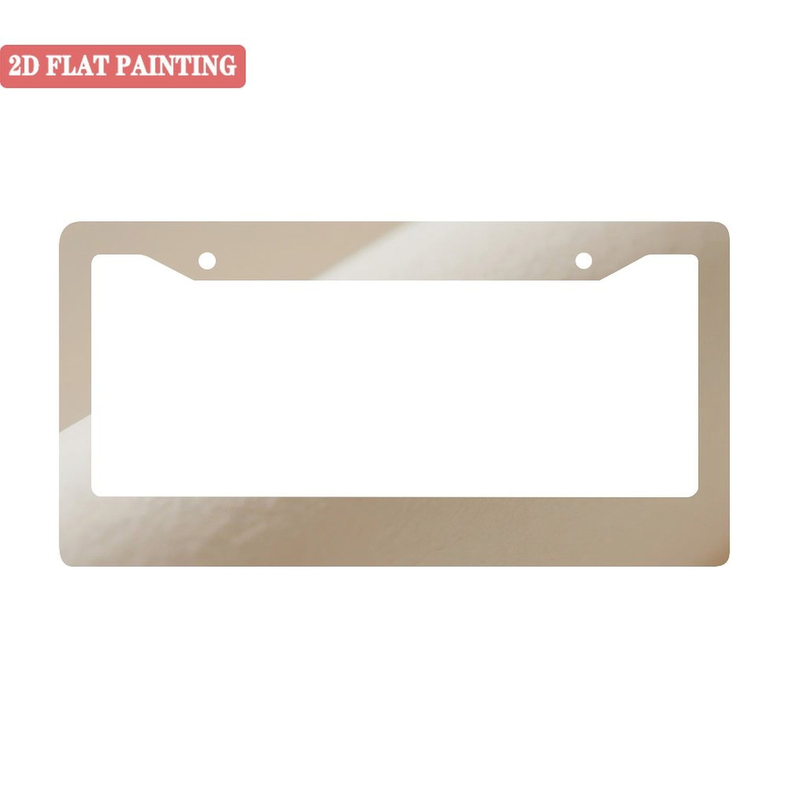 1Pack License Plate Frames with Beige Metallic Texture Includes Screws ...
