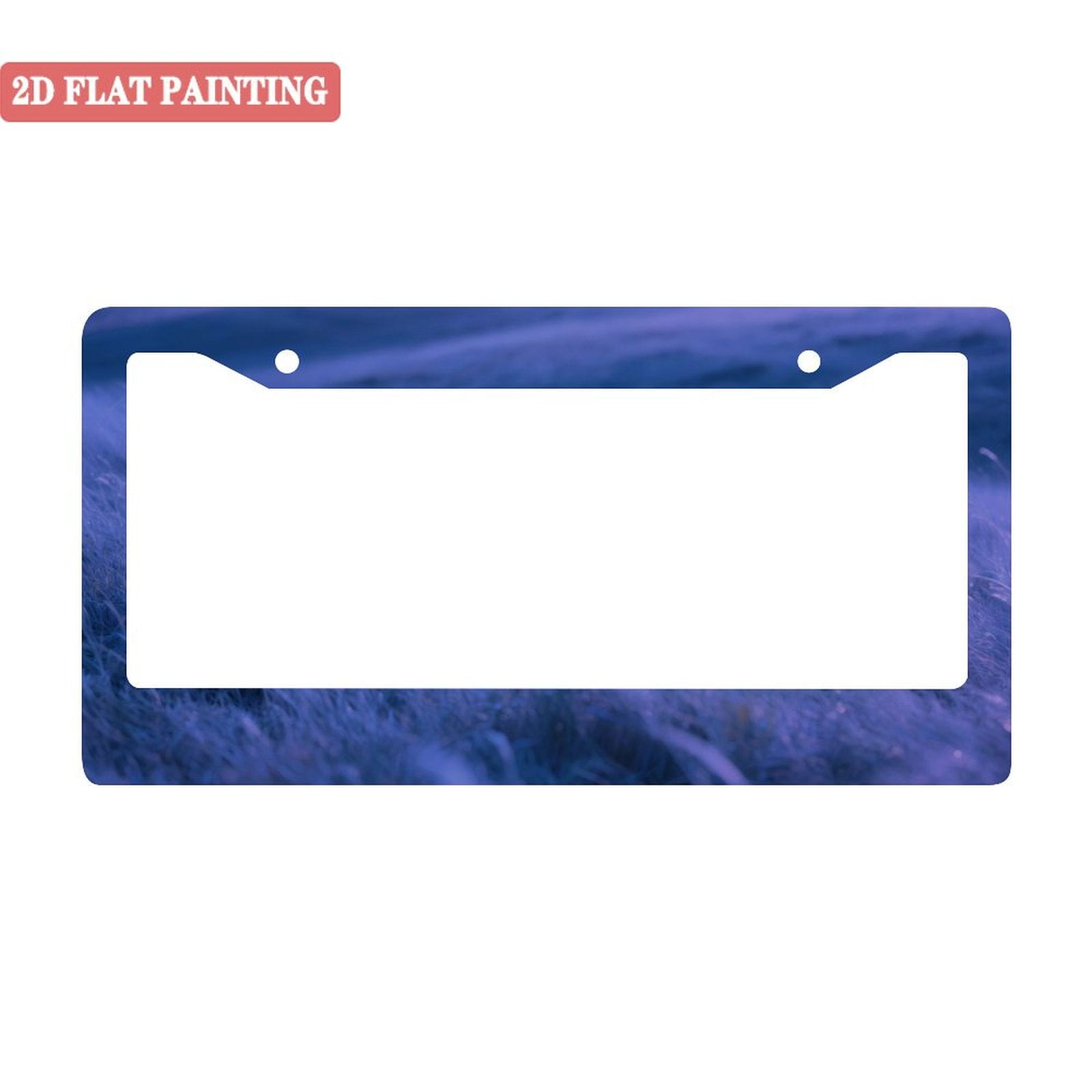 1Pack License Plate Frames with Blue Grass Landscape Pattern Includes ...