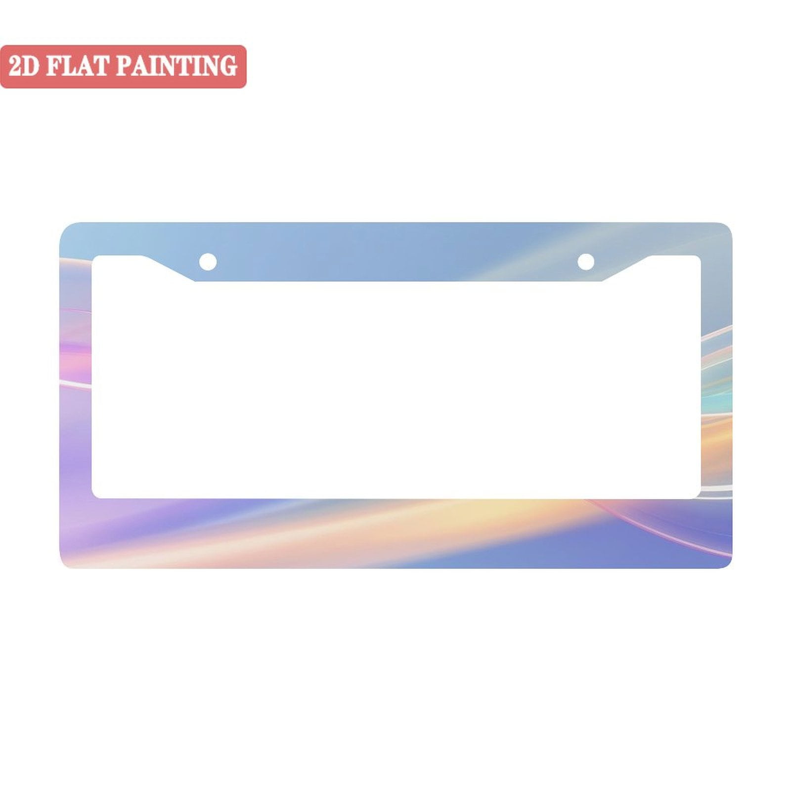 1Pack License Plate Frames with Chic Gradient Fluid Pattern Design ...