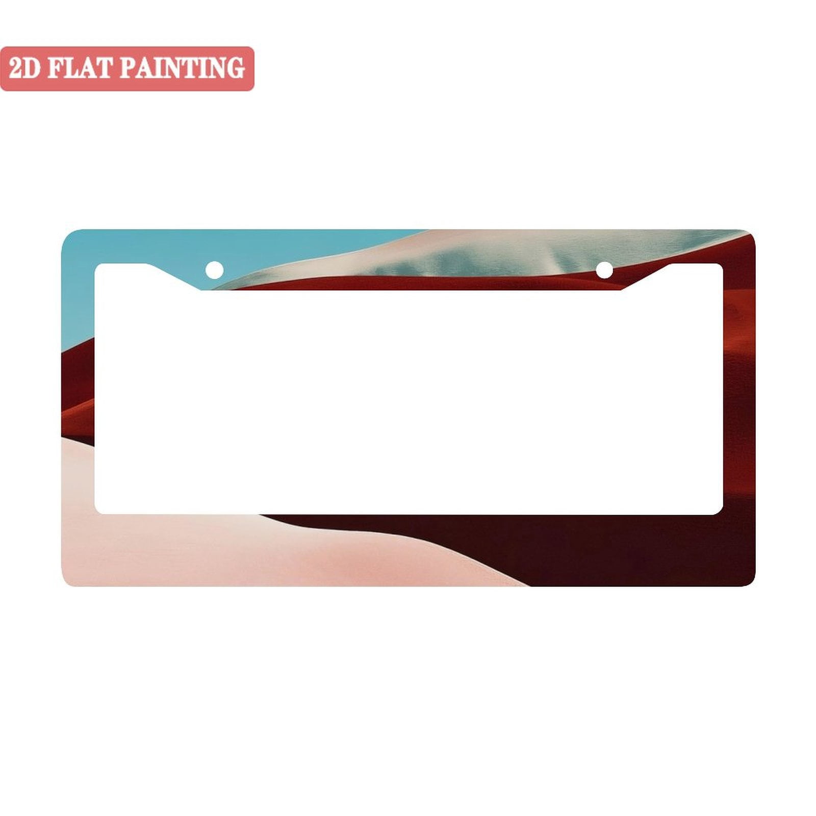 1Pack License Plate Frames with Desert Sand Dunes Landscape Pattern ...