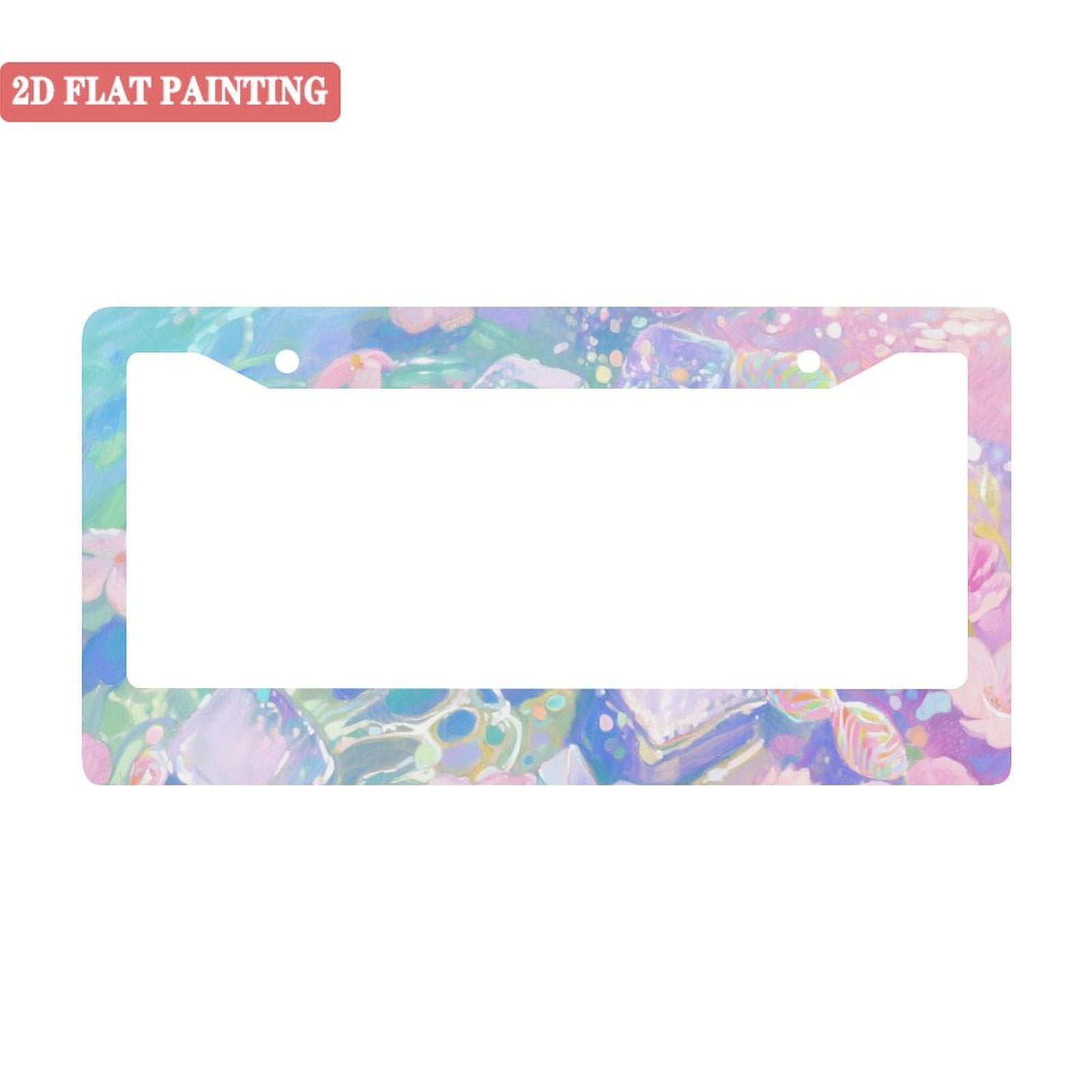 1Pack License Plate Frames with Floral and Candy Pattern Includes ...
