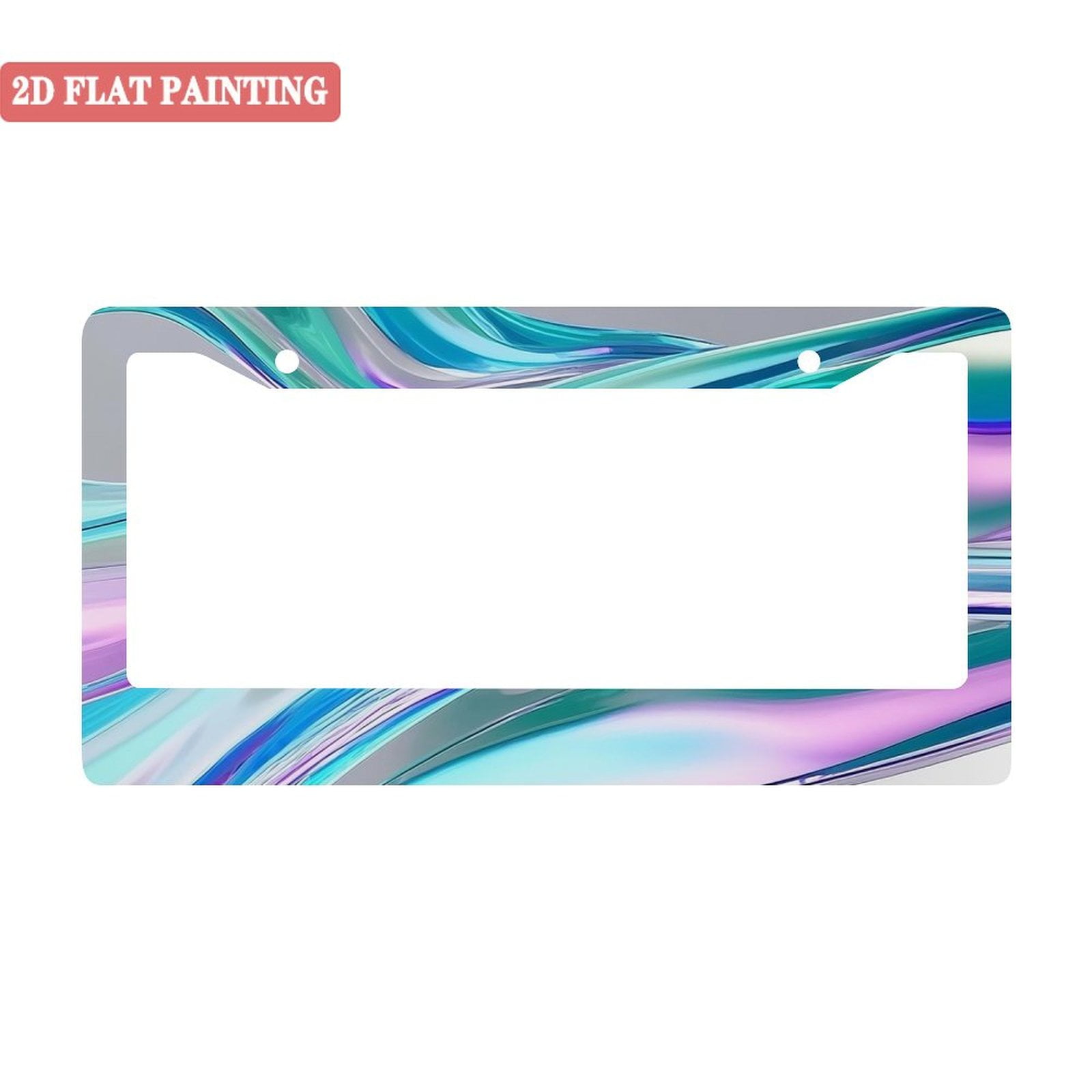1Pack License Plate Frames with Fluid Wave Gradient Pattern Includes ...