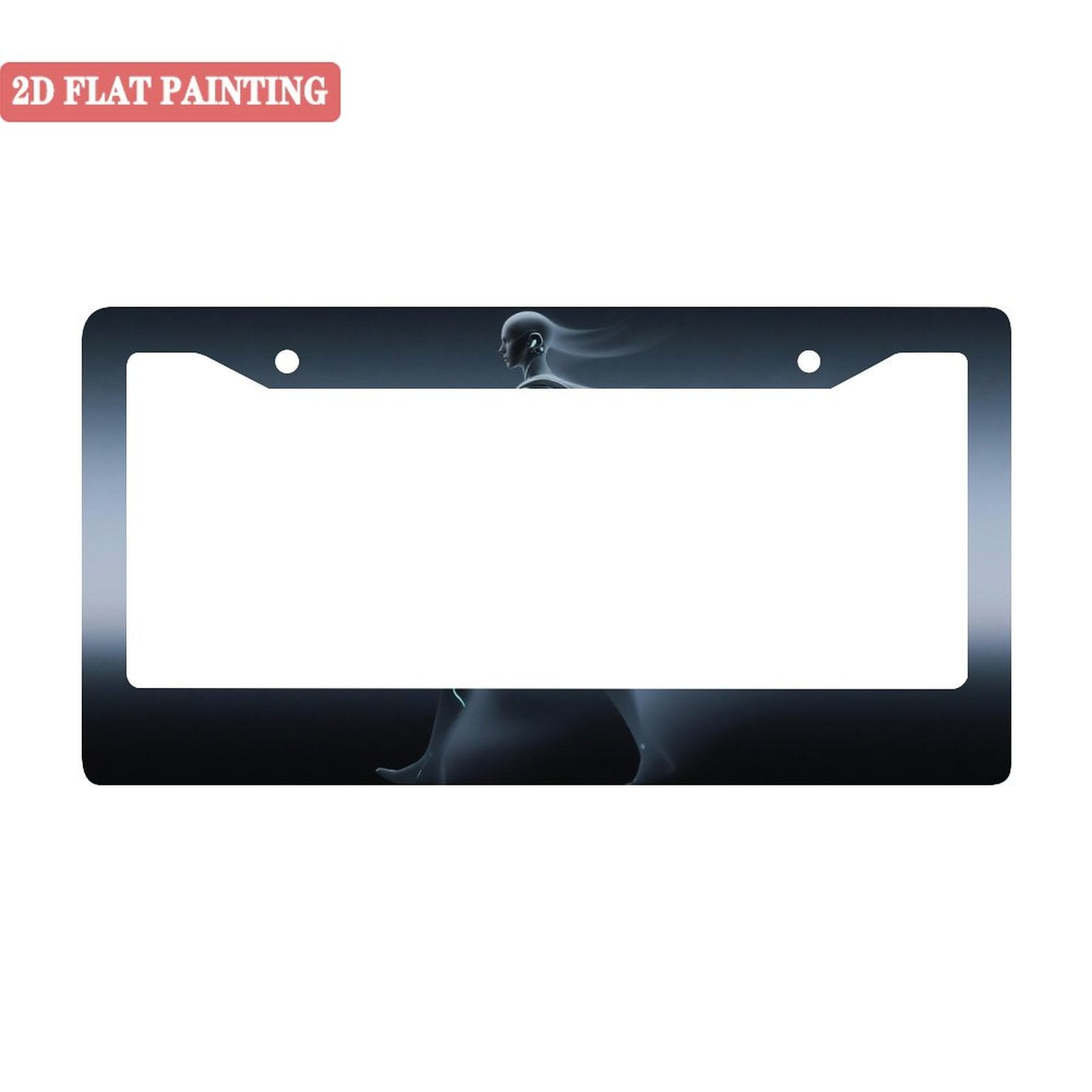 1Pack License Plate Frames with Futuristic Sci-Fi Human Pattern Design ...