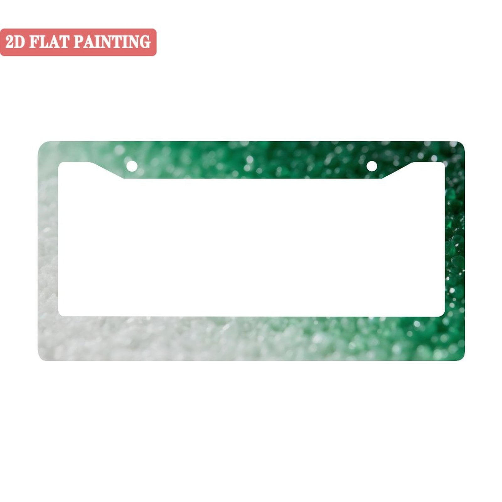 1Pack License Plate Frames with Green Glitter Pattern Includes Screws ...