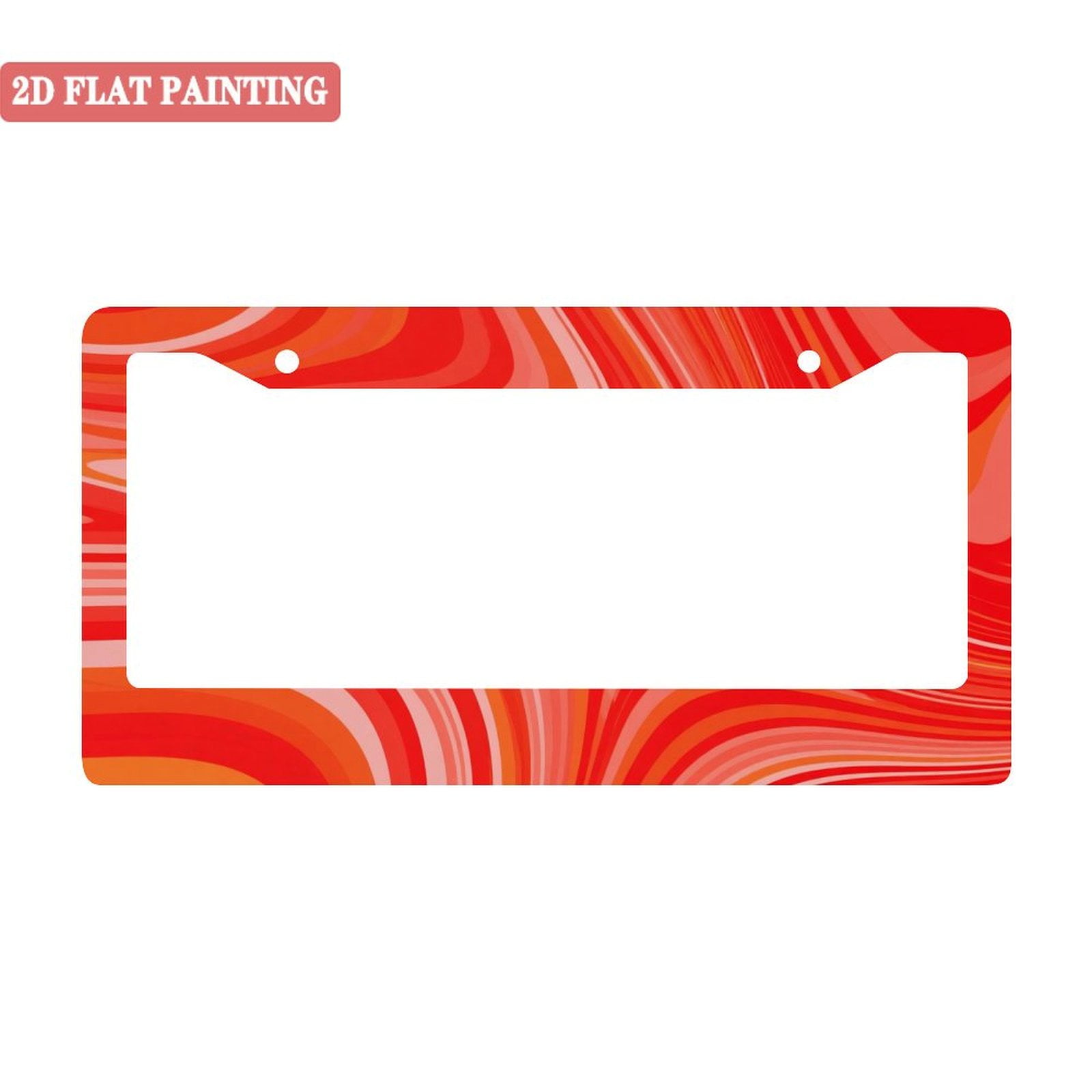 1Pack License Plate Frames with Red Swirl Pattern Includes Screws ...