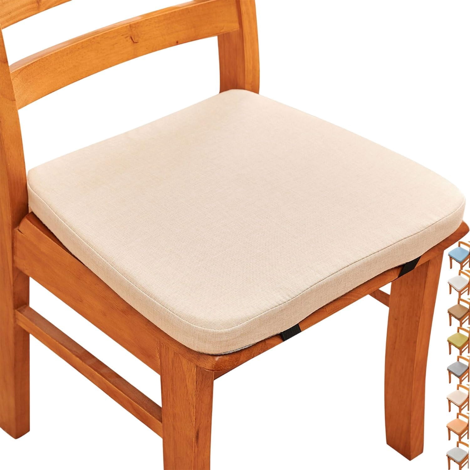 1Pack Memory Foam Chair Cushions for Dining Chair, Friendly Woven ...