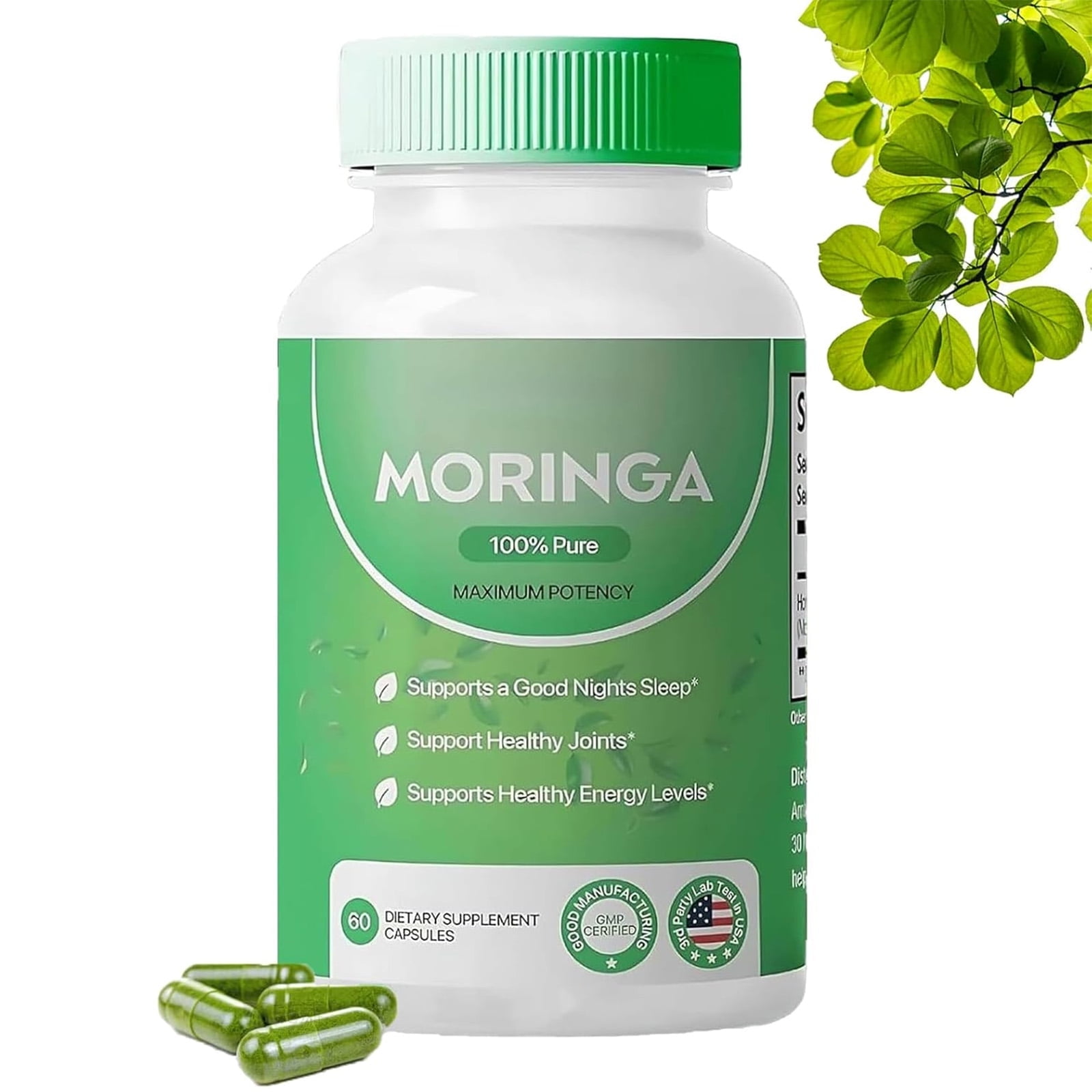1Pack Moringa Powder, Pure Moringa Powder - 800mg of Nutrient-Rich ...