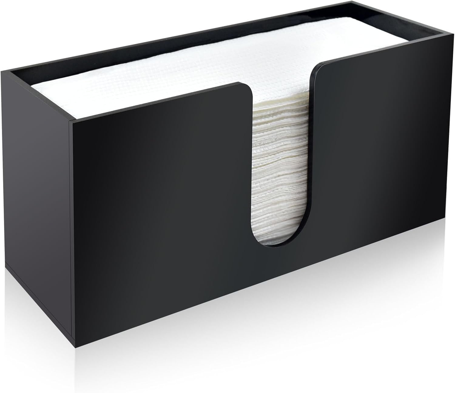 1Pack Paper Towel Holder Countertop, Black Acrylic Napkin Dispenser ...