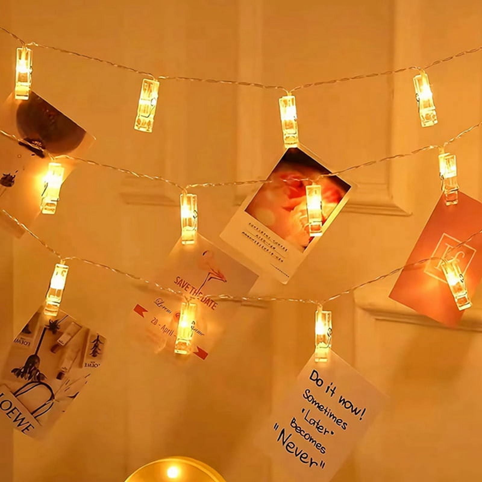 1Pack Photo Clip String Lights 10/20/30/40Led Fairy Lights For Hanging ...
