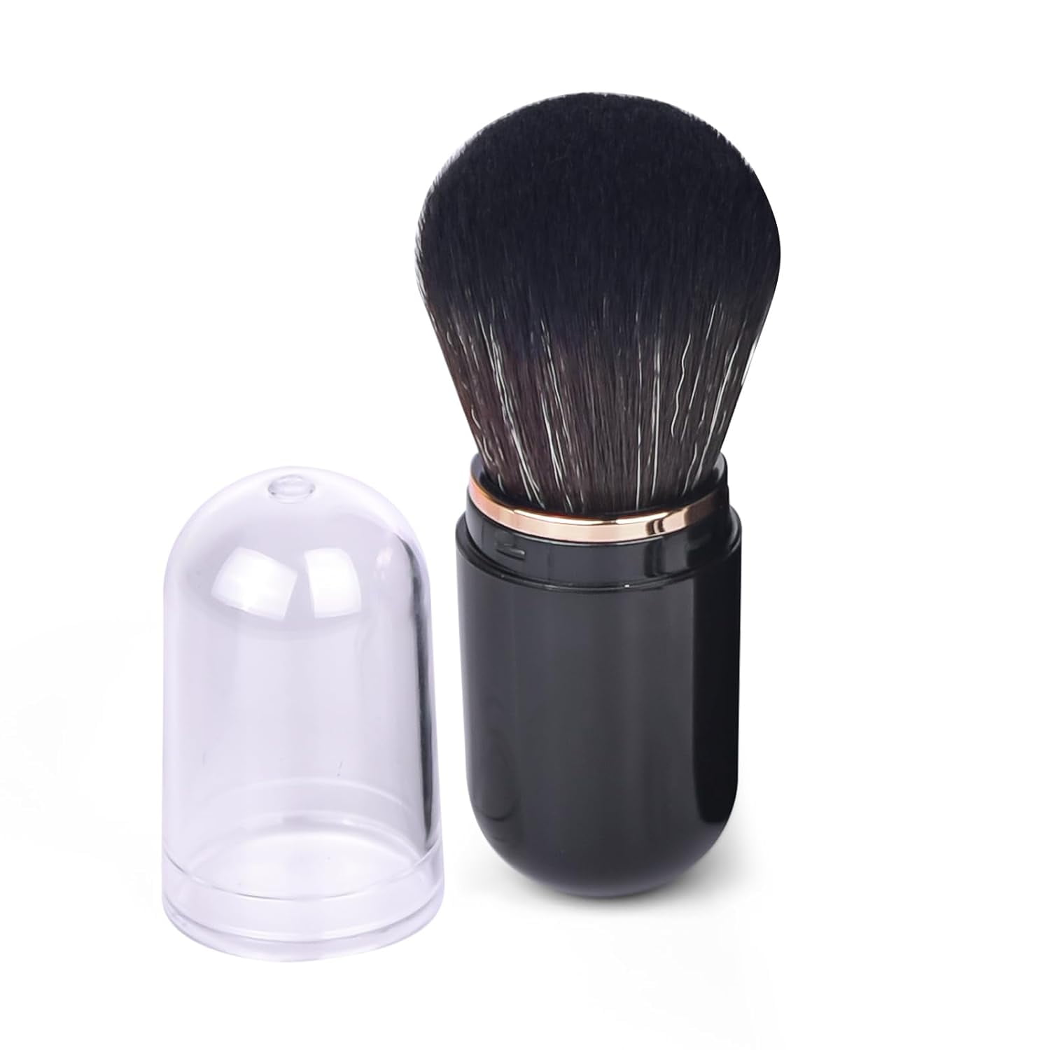 1Pack Retractable Travel Makeup Brush Kabuki Brush, Mini Capsule-shape ...
