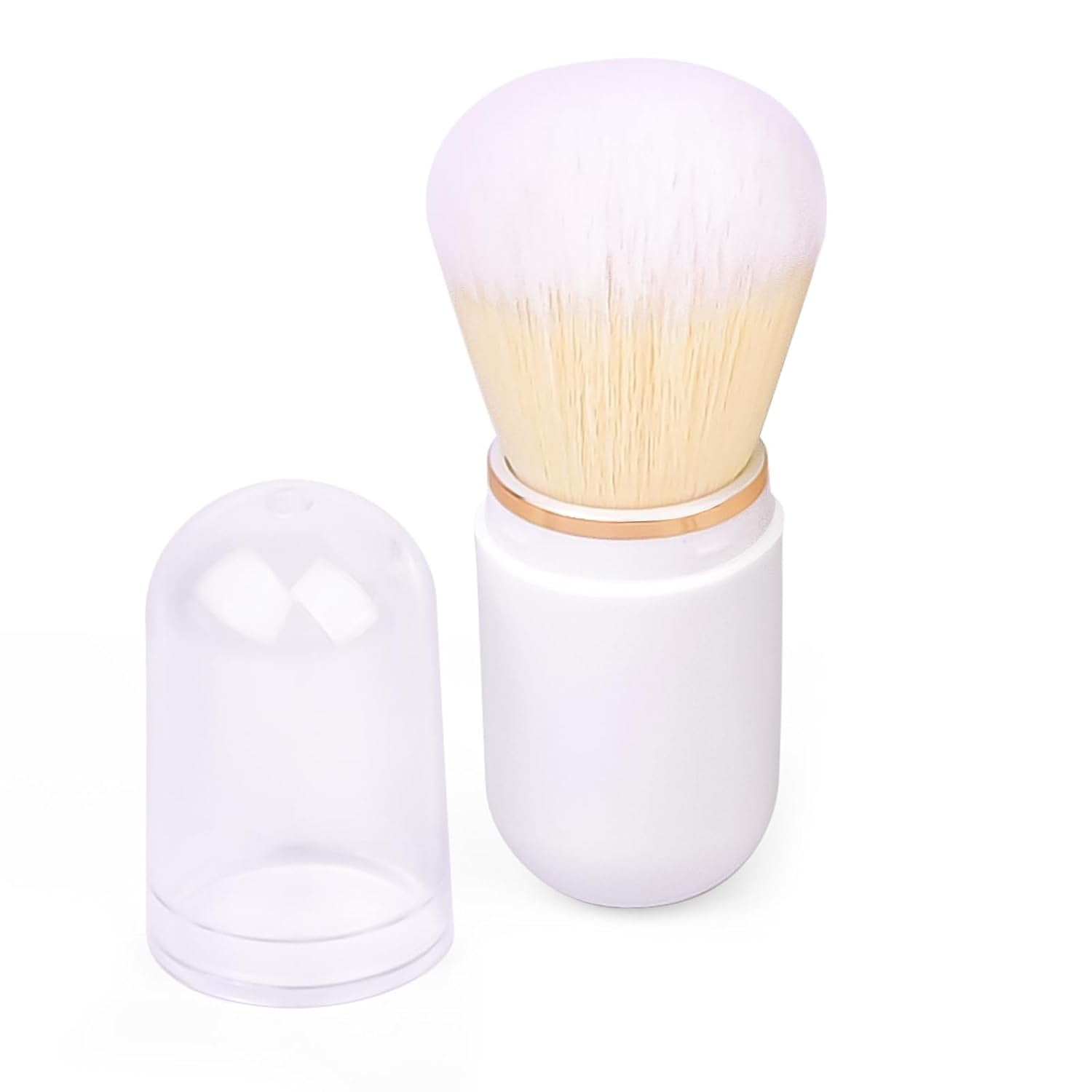1Pack Retractable Travel Makeup Brush Kabuki Brush, Mini Capsule-shape ...